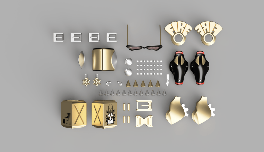 Burnice White's Accessories [3D Print Files] DangerousLadies