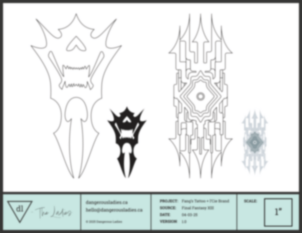 Fang's Tattoo and Brand [Digital Pattern] DangerousLadies