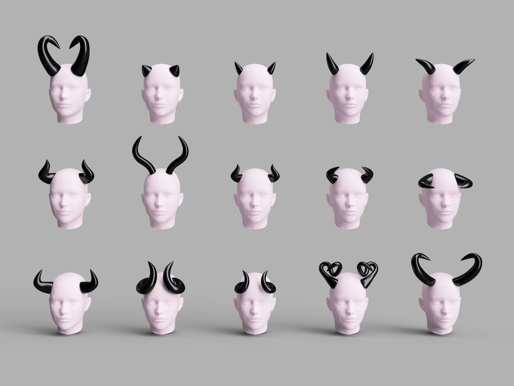 HORN PACK - Demons [3D Print Files] DangerousLadies