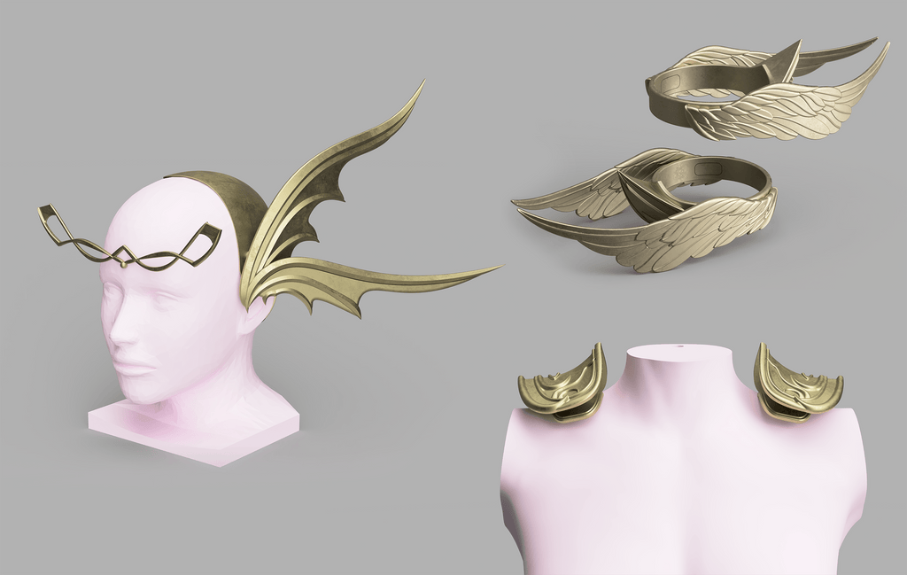 Llymlaen's Tiara + Armour [3D Print Files] DangerousLadies