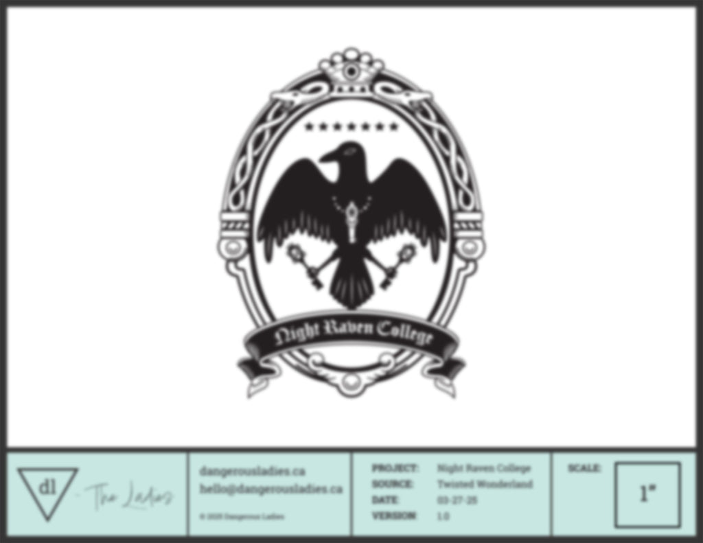 Night Raven College Emblem [Digital Pattern] DangerousLadies