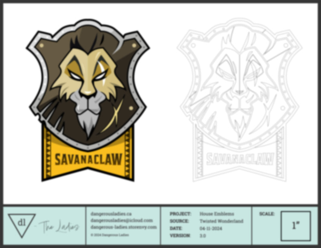 Savanaclaw Dorm Emblem [Digital Pattern] DangerousLadies
