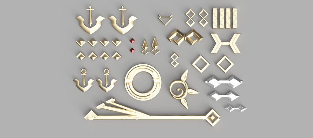 Beidou's Accessories [3D Print Files] DangerousLadies