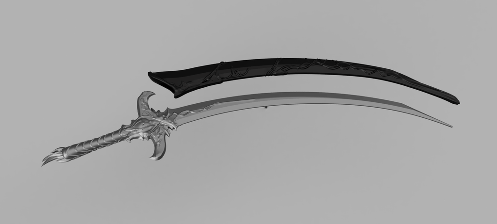 E-Ming Sword and Sheath [3D Print Files] DangerousLadies