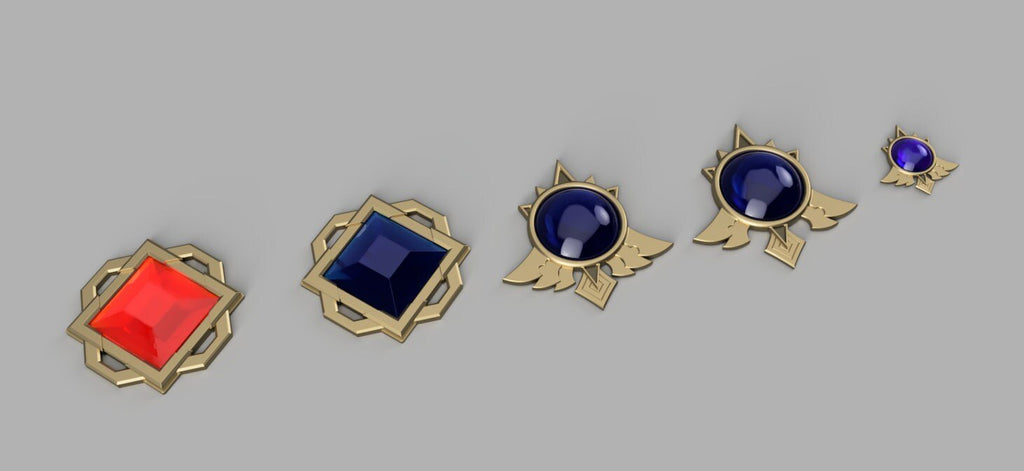 Liyue and Mondstadt Vision Pendants [3D Print Files] DangerousLadies